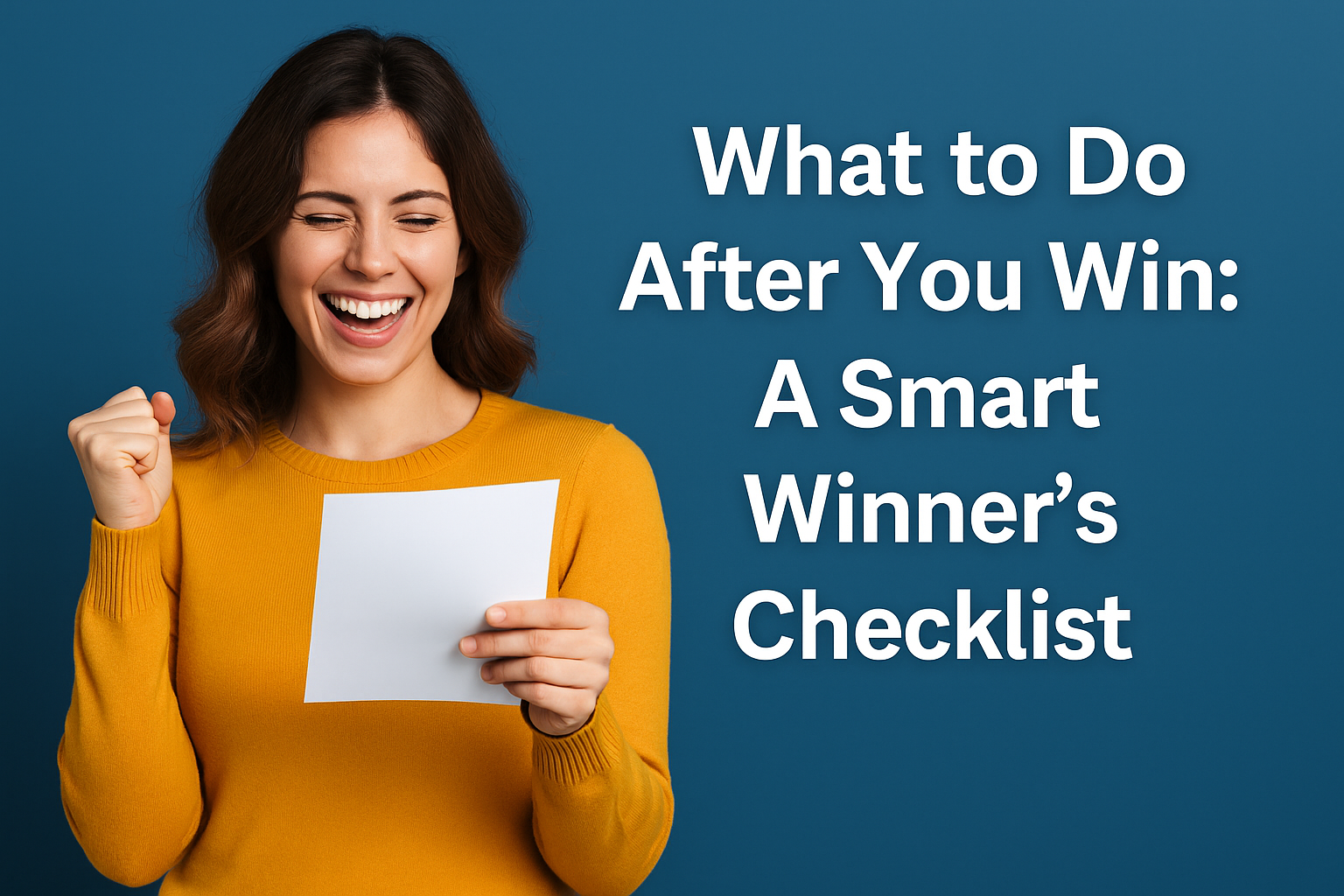 What to Do After You Win: A Smart Winner’s Checklist | The Sweepstakes ...